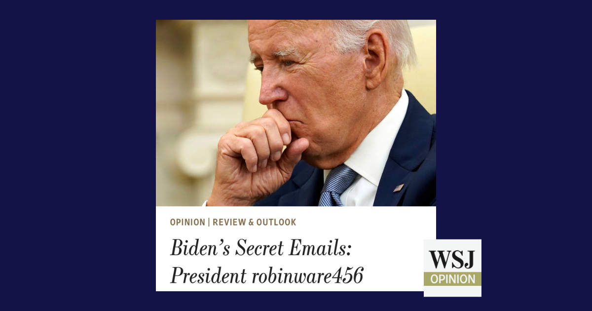 Biden’s Secret Emails: President robinware456 - The White House won’t ...